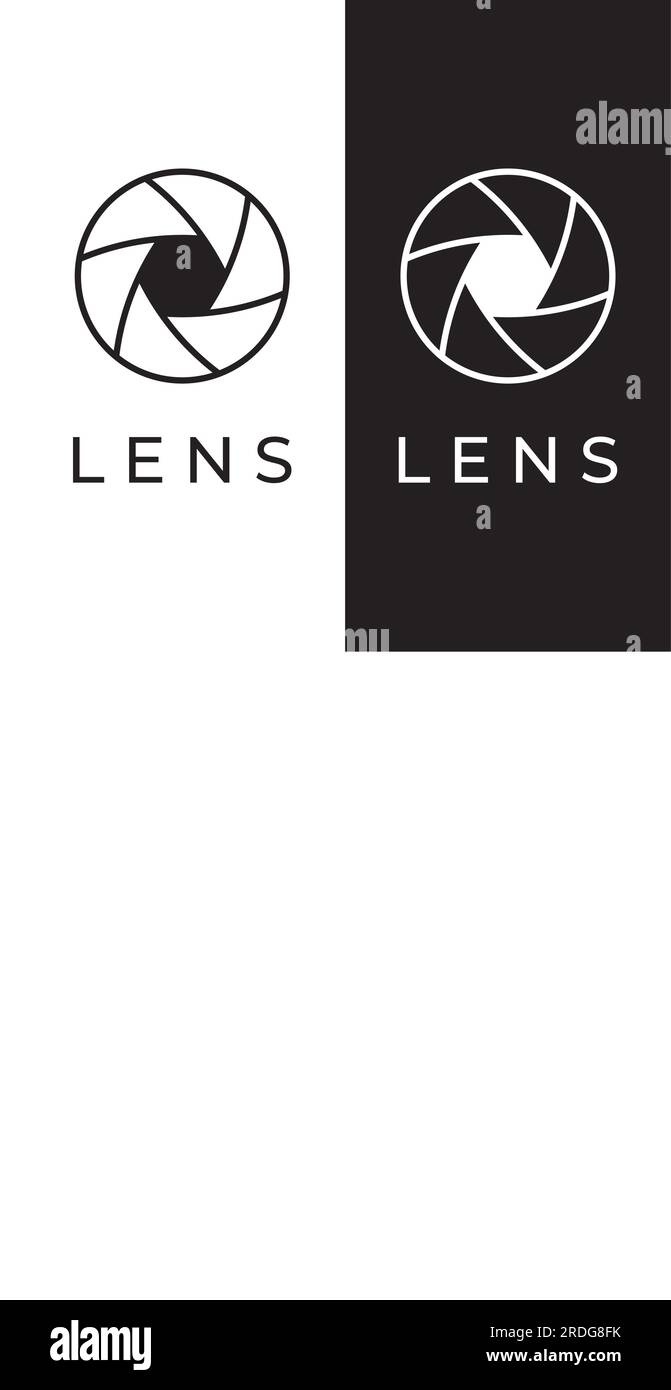 Photography camera logo, lens camera shutter, digital, line, professional, elegant and modern ...