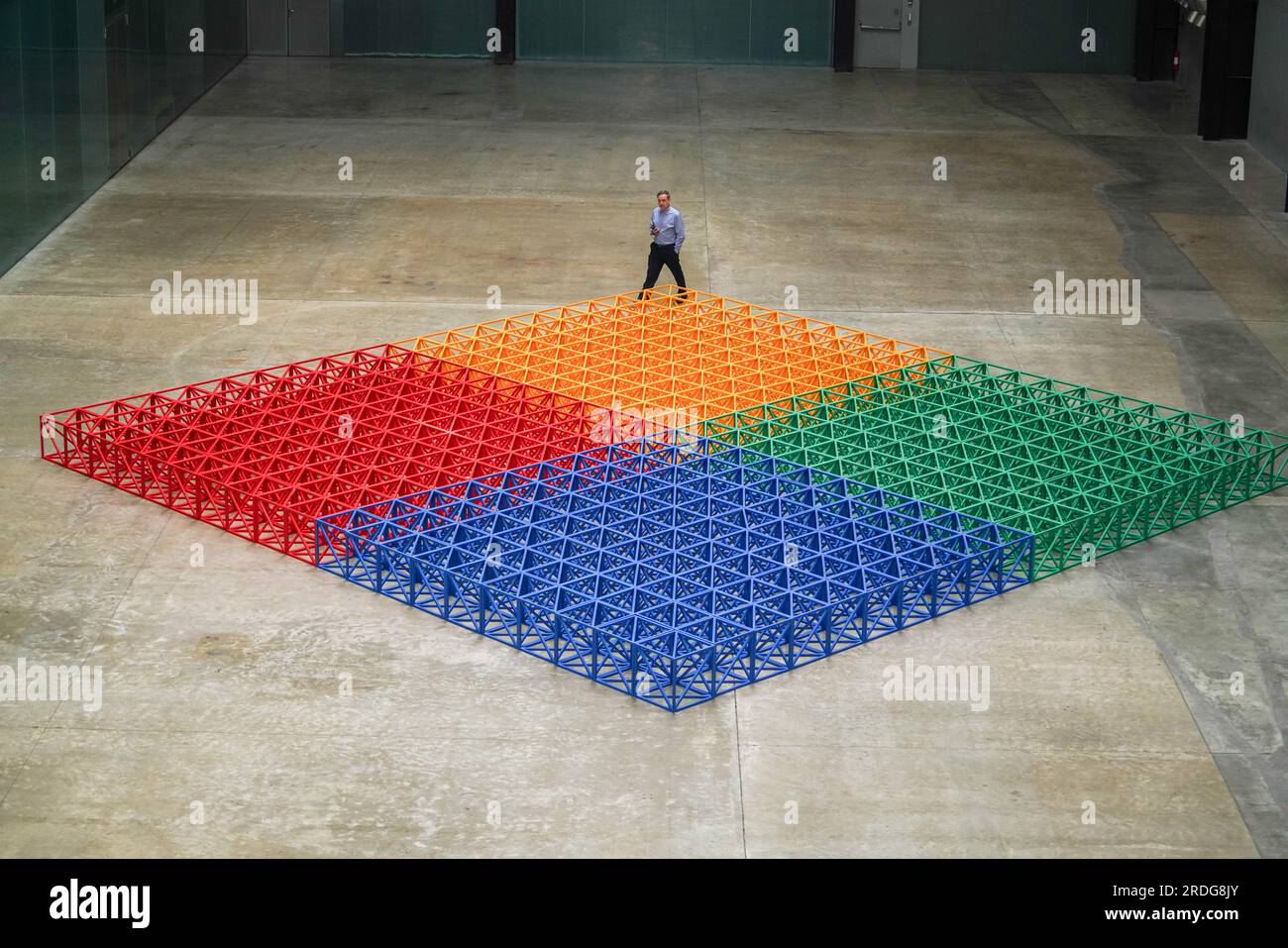 London UK. 21 July 2023 Zero to Infinity, large interactive sculpture ...