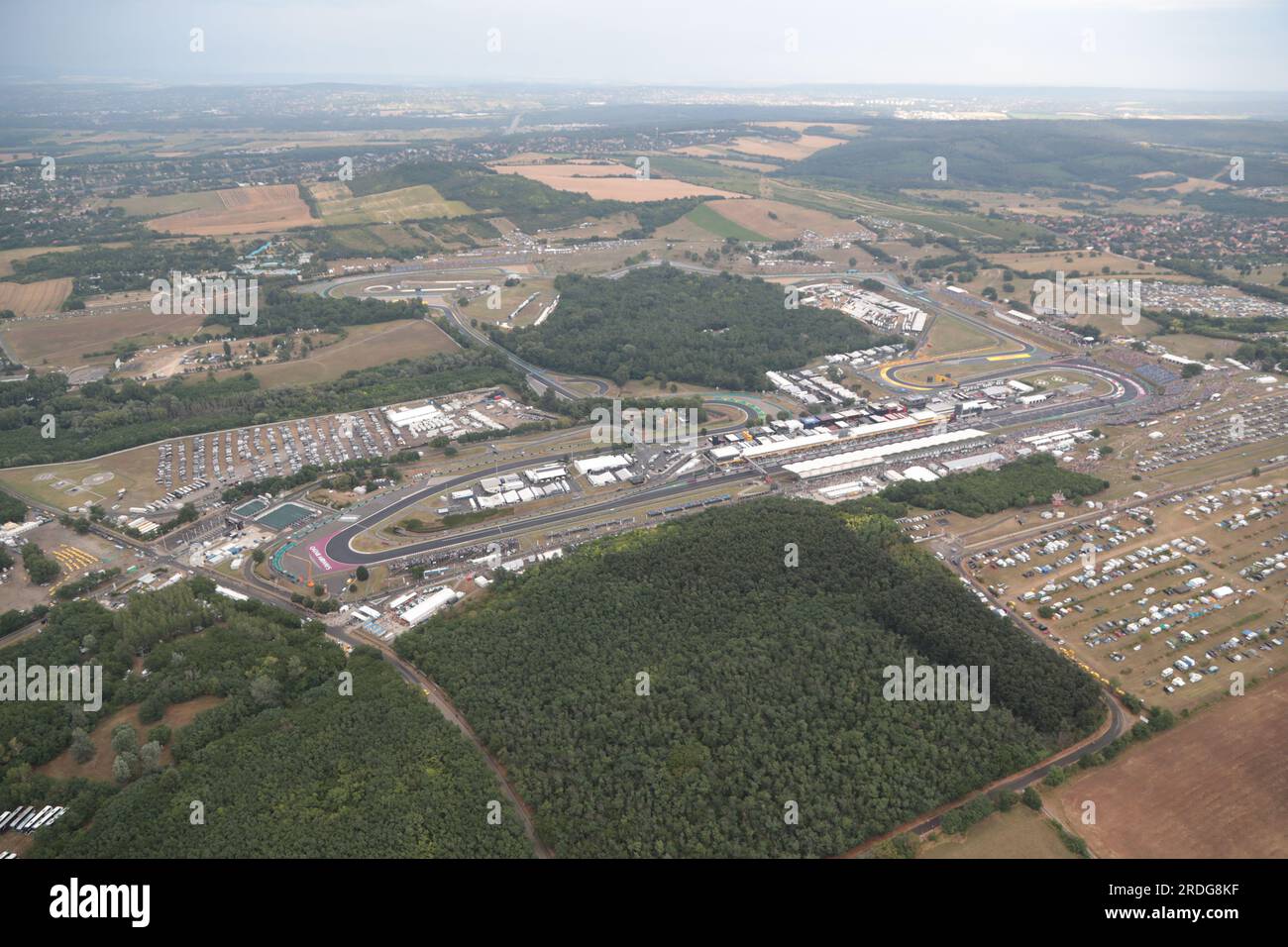 Budapest, Hungary. 21st July, 2023. An aerial view of the circuit. 21. ...