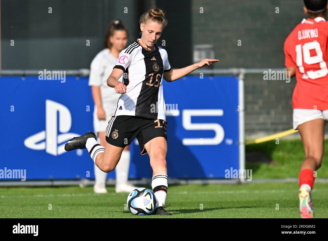 Alisa Grincenco (19) of Germany pictured during a female soccer game between the national women ...