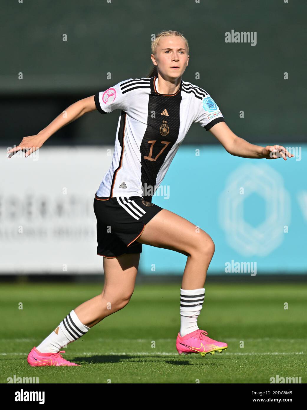 Paulina Bartz (17) of Germany pictured during a female soccer game between the national women ...