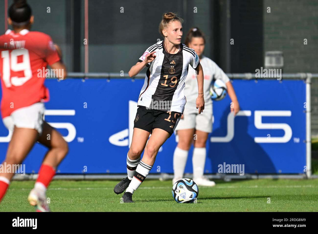 Alisa Grincenco (19) of Germany pictured during a female soccer game between the national women ...
