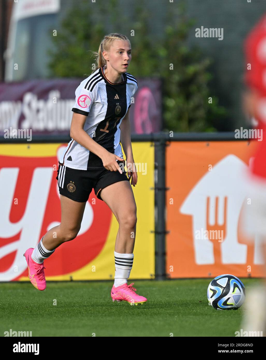 Paulina Bartz (17) of Germany pictured during a female soccer game between the national women ...