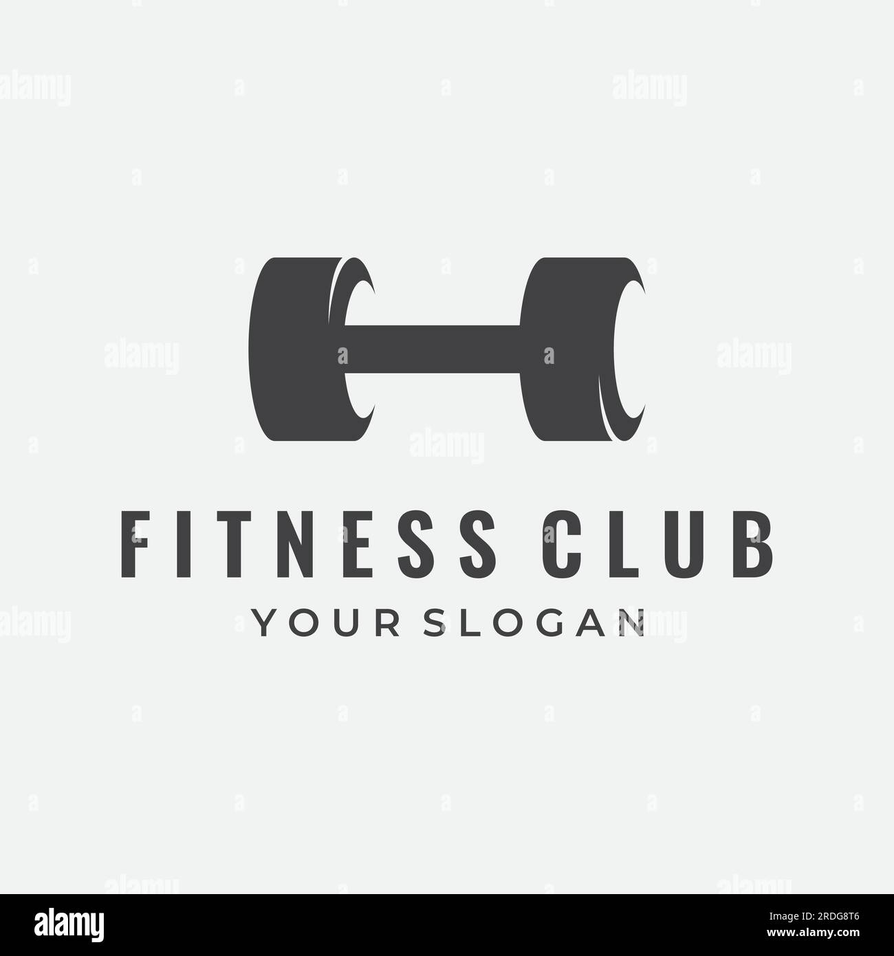 Creative silhouette dumbbells and barbell logo. Dumbbells and barbells ...