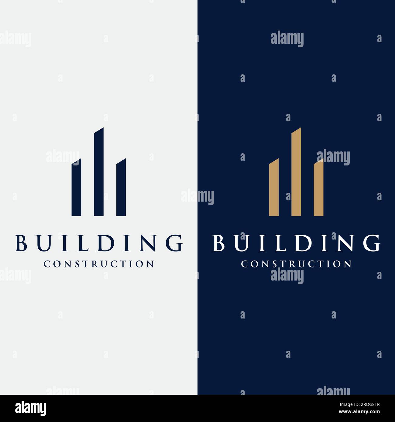 Logos of modern and elegant luxury apartment buildings, houses, hotels ...