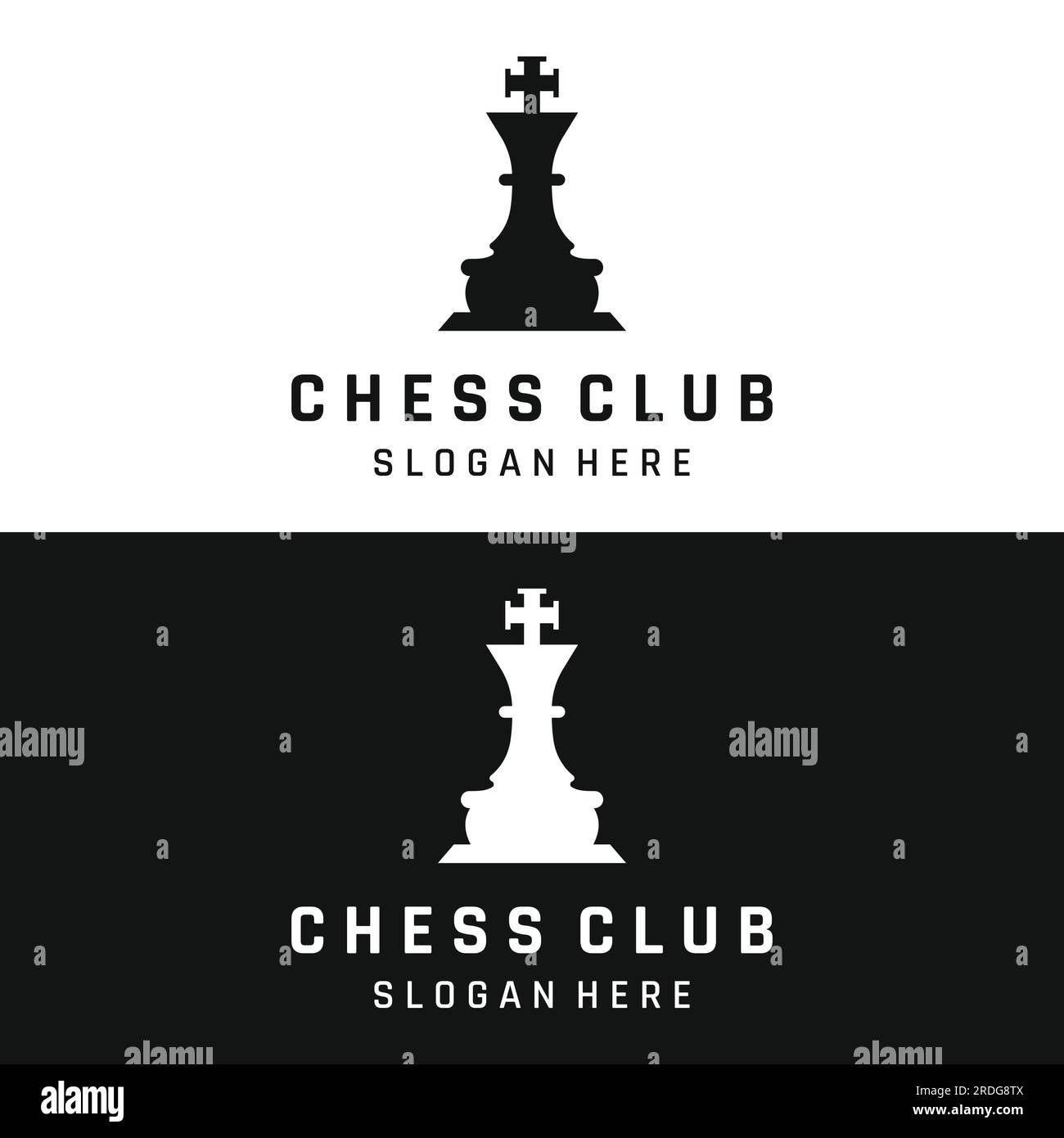 Chess strategy game logo with kings, pawns and rooks. Logos for ...