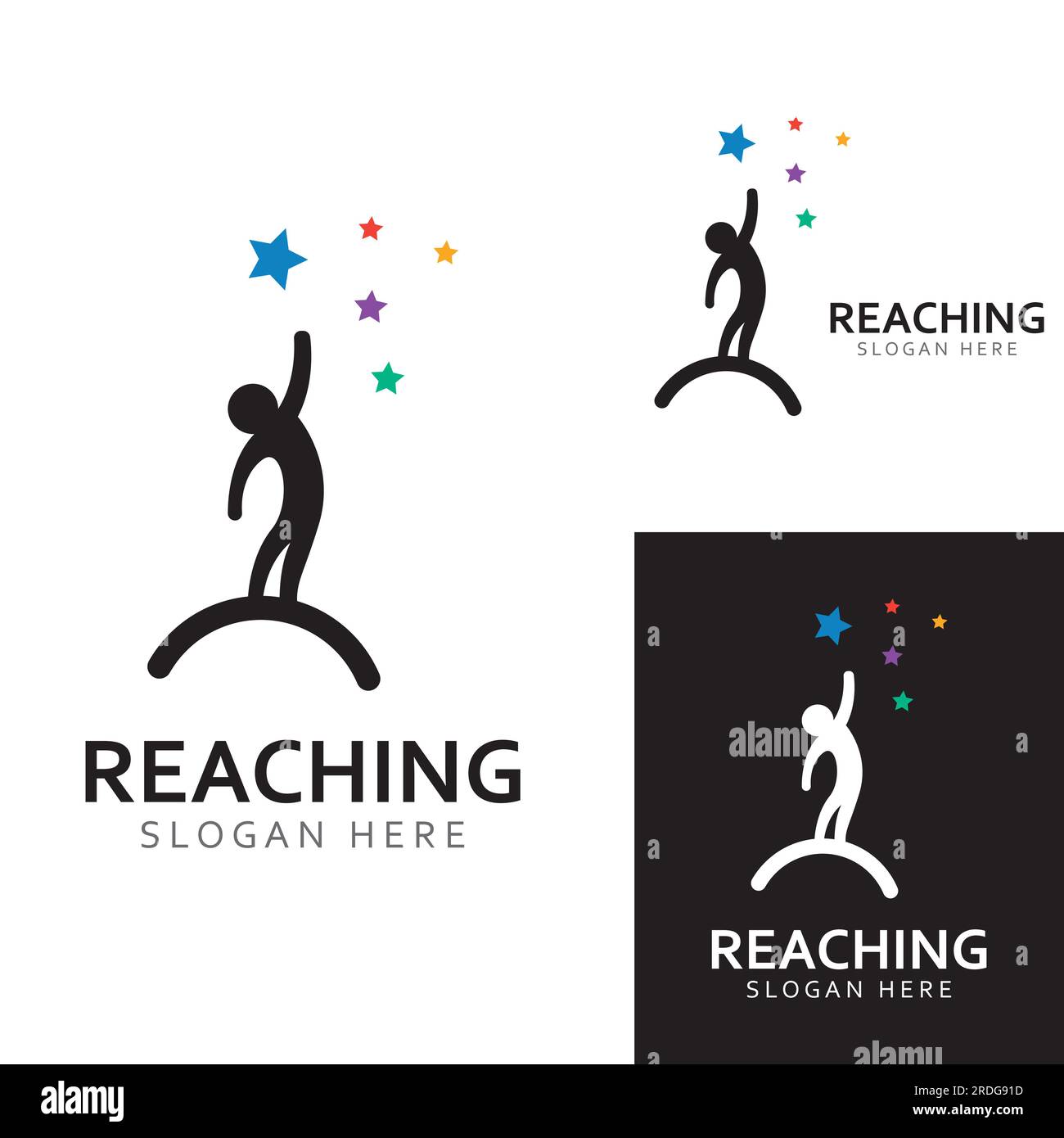 A logo to reach the stars or a logo to reach a dream or goal. Logo ...