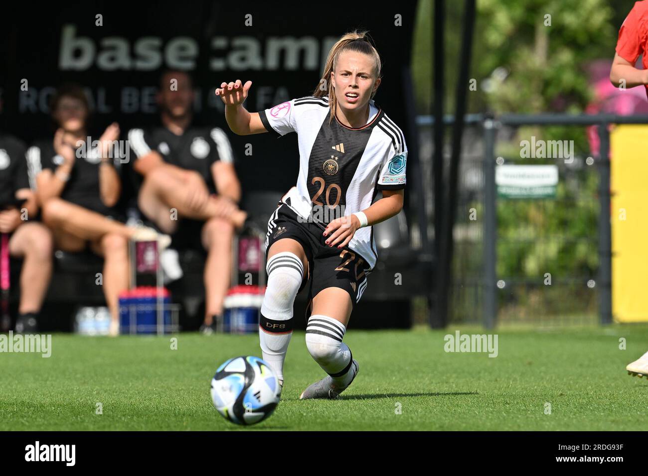 Laura Gloning (20) of Germany pictured during a female soccer game between the national women ...