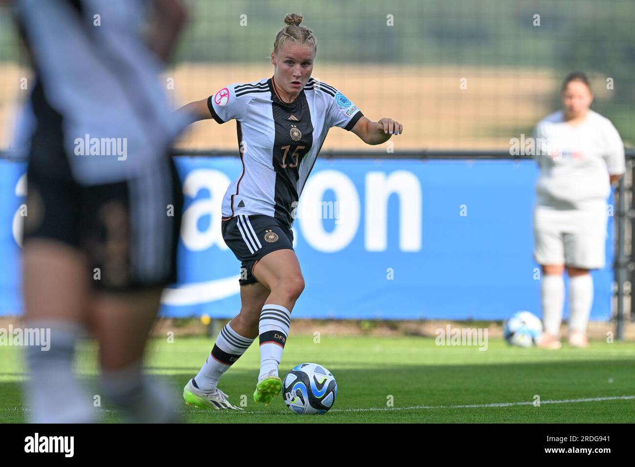 Jella Veit (15) of Germany pictured during a female soccer game between the national women under ...