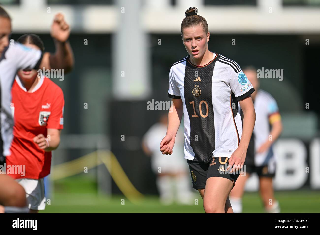 Alara Sehitler (10) of Germany pictured during a female soccer game between the national women ...