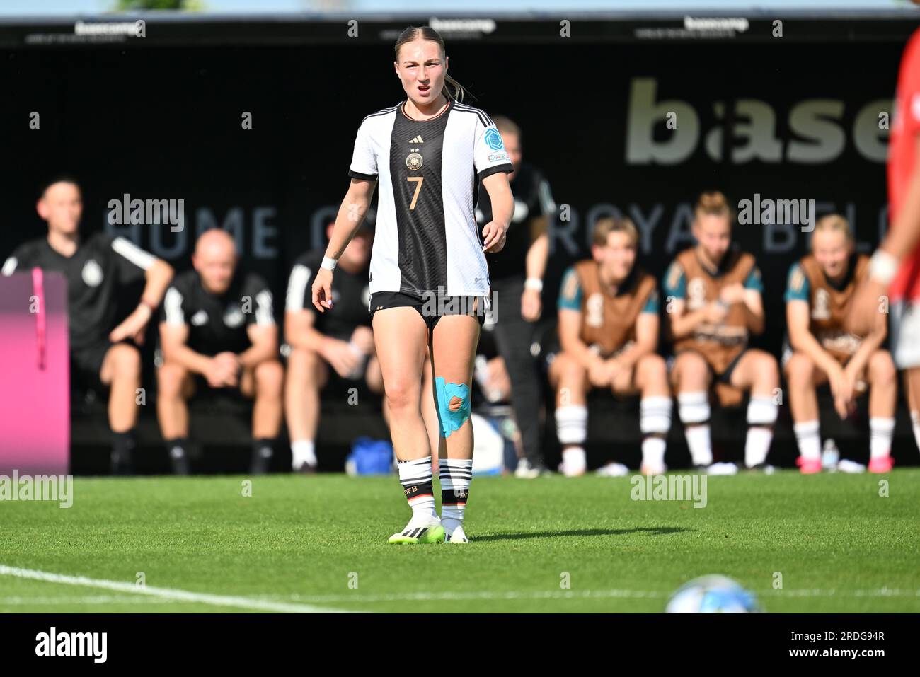 Sophie Nachtigall (7) of Germany pictured during a female soccer game between the national women ...