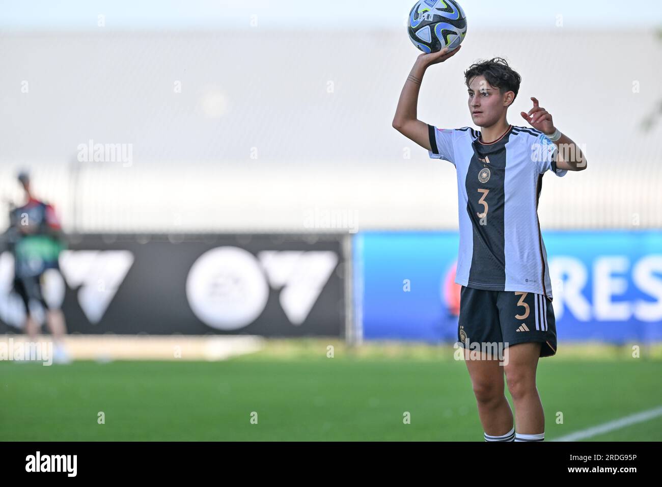 pictured during a female soccer game between the national women under 19 teams of Germany and ...
