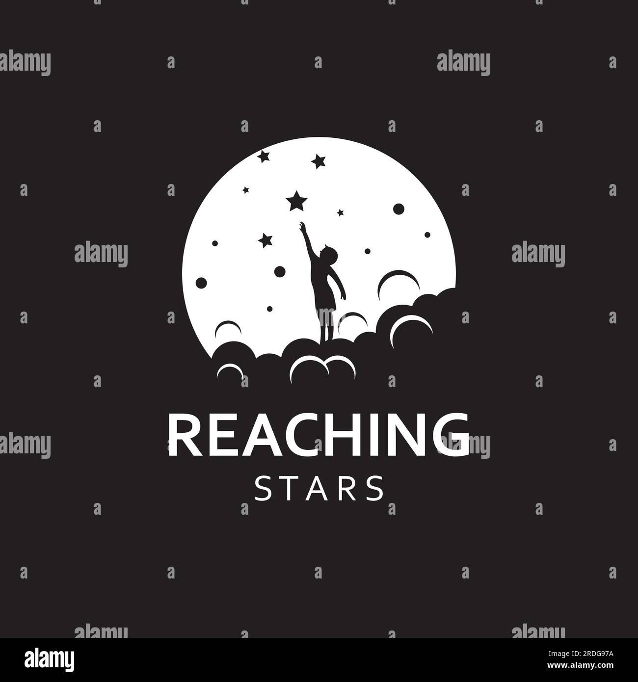 A logo to reach the stars or a logo to reach a dream or goal. Logo ...