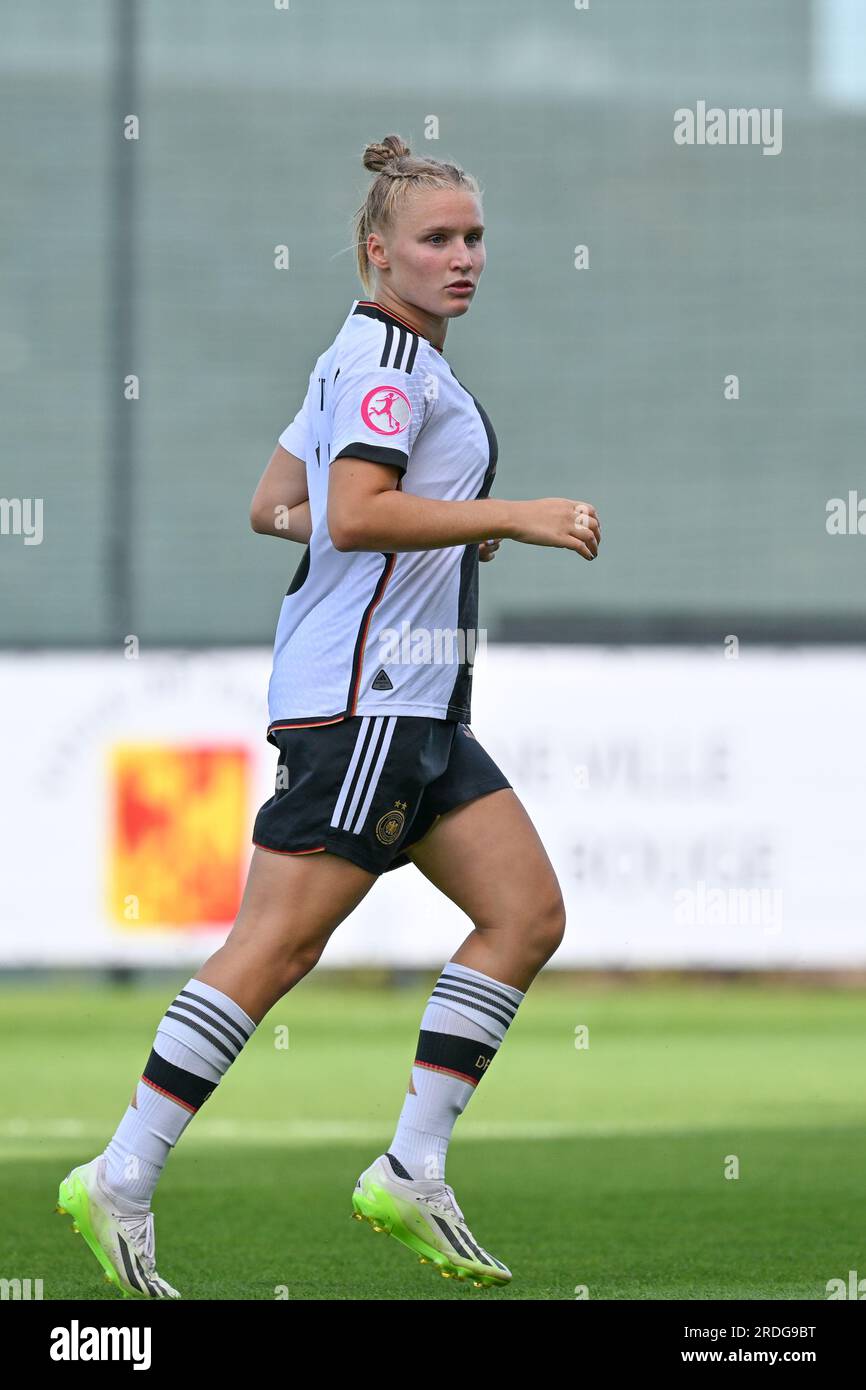Jella Veit (15) of Germany pictured during a female soccer game between the national women under ...