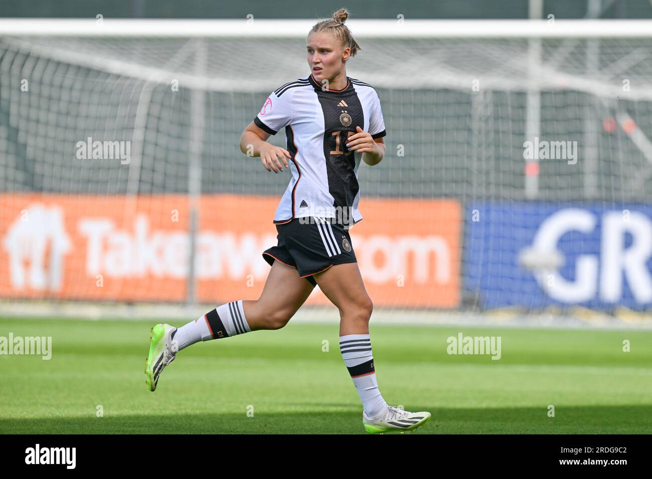 Jella Veit (15) of Germany pictured during a female soccer game between the national women under ...