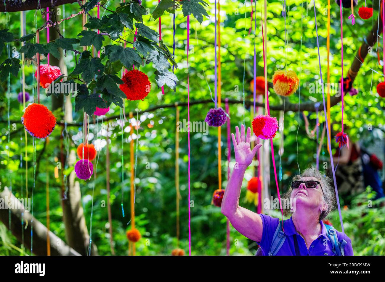 Henham Park, Suffolk, UK. 21st July, 2023. Under the tree art ...