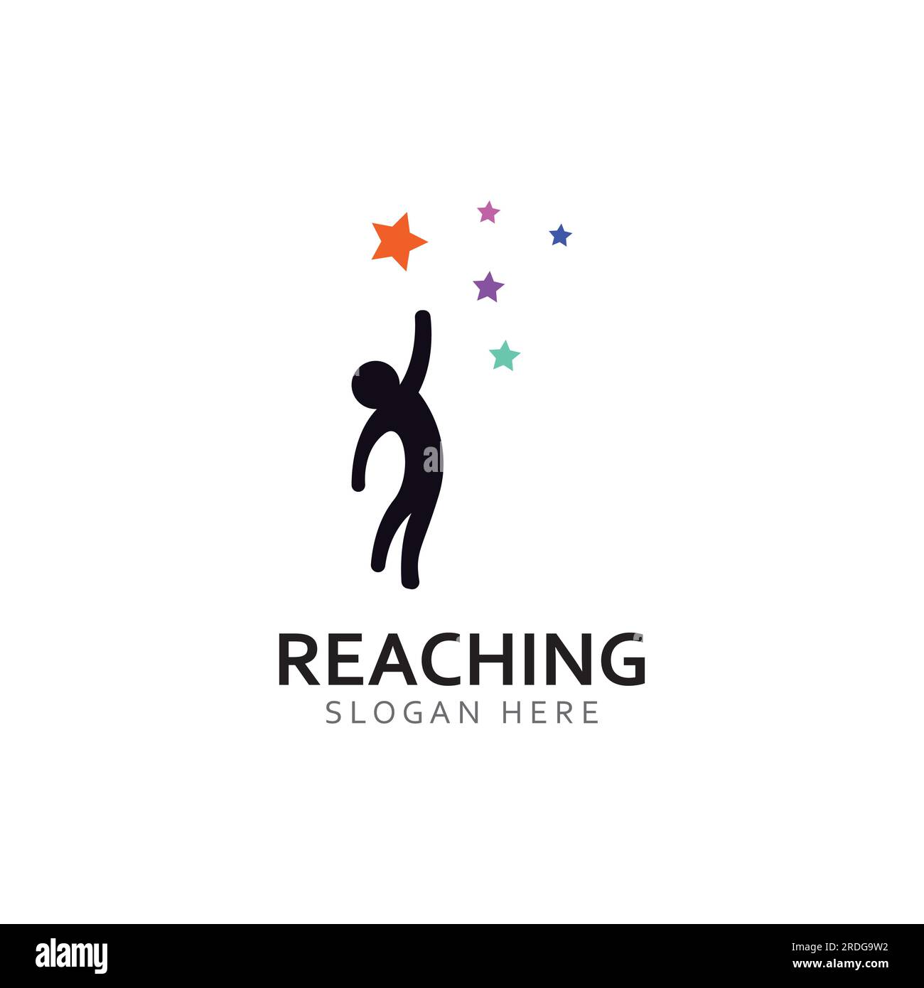 A logo to reach the stars or a logo to reach a dream or goal. Logo ...