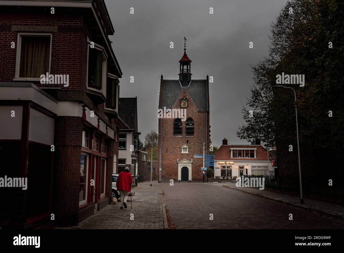Scheemda, The Netherlands, 10-26-2018. Village view of Scheemda in the ...