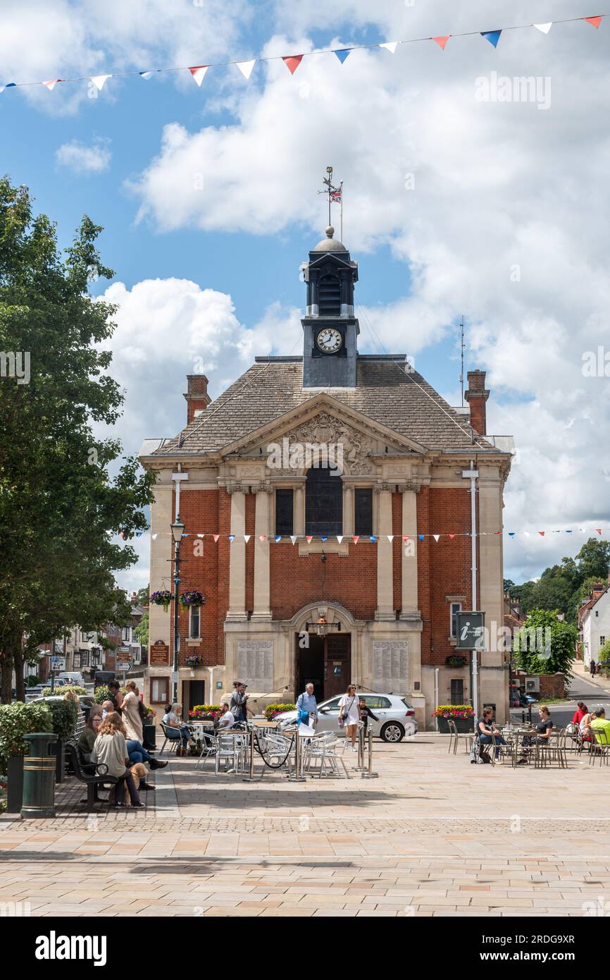 Henley Town Hall in the market square in Henley-on-Thames town centre ...