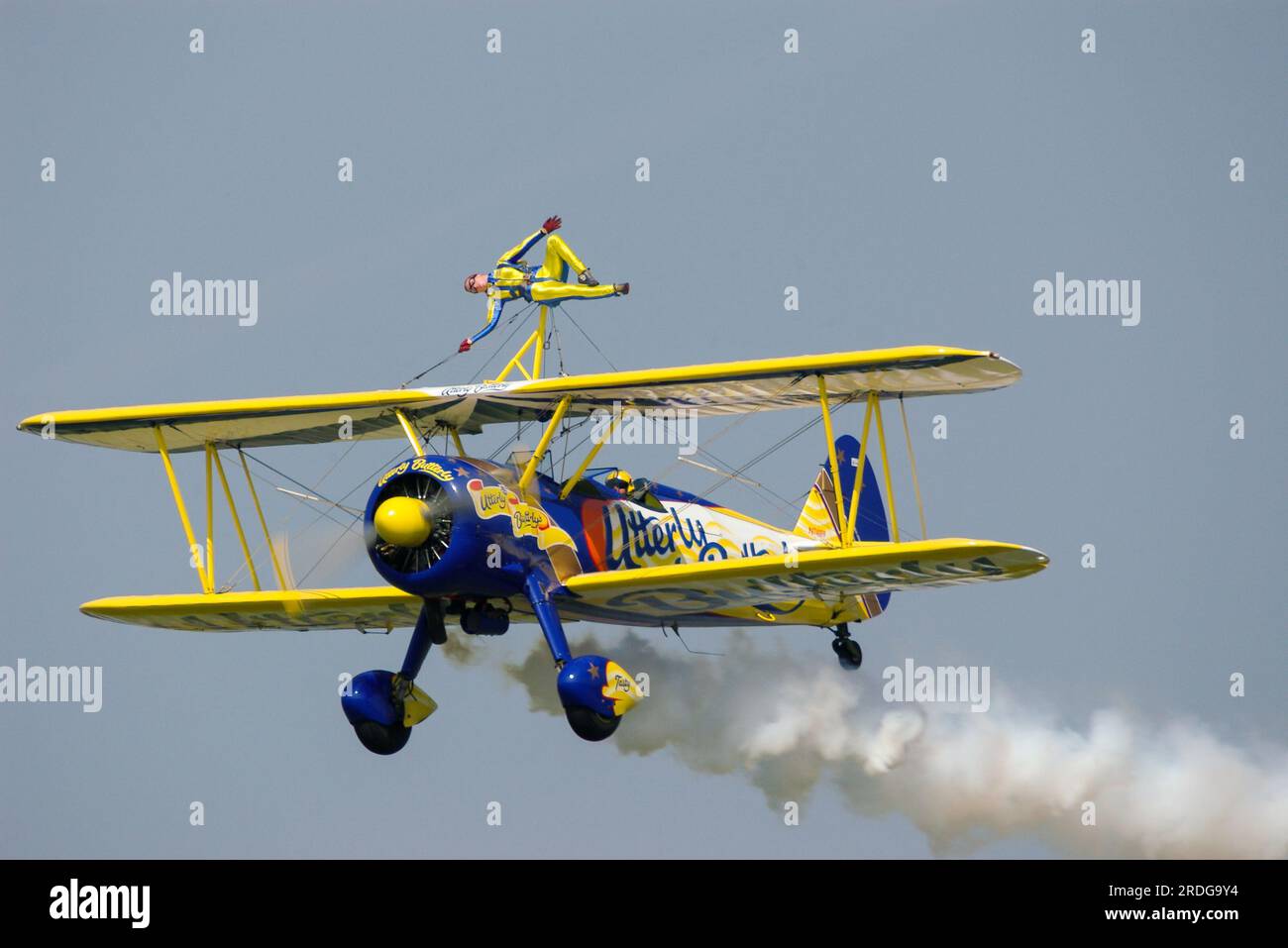 Aerosuperbatics Utterly Butterly Wingwalkers Display Team Flying At