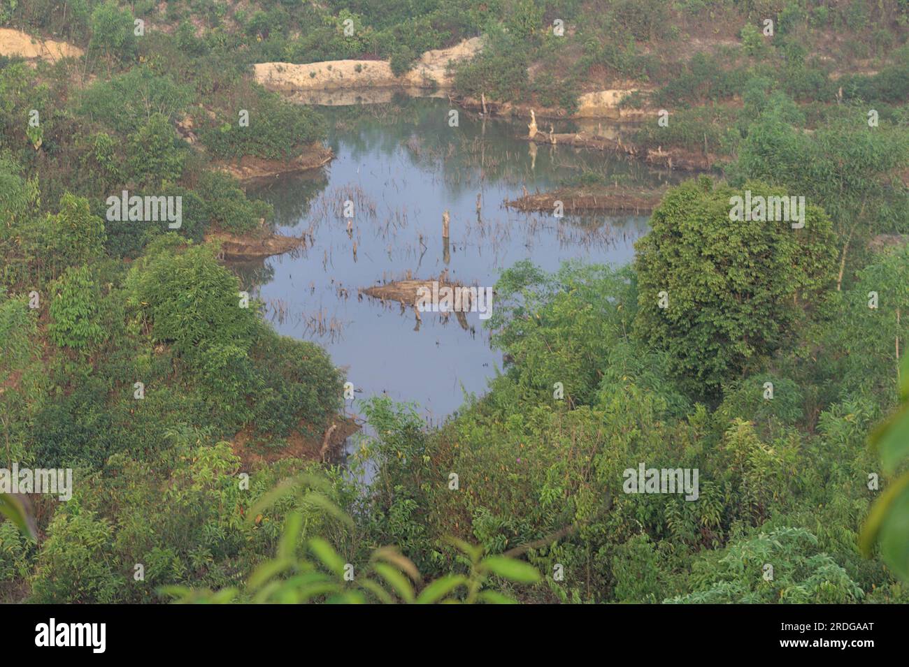 this is pond landscape of forest area nice hiking place of Ukhiya cox's ...