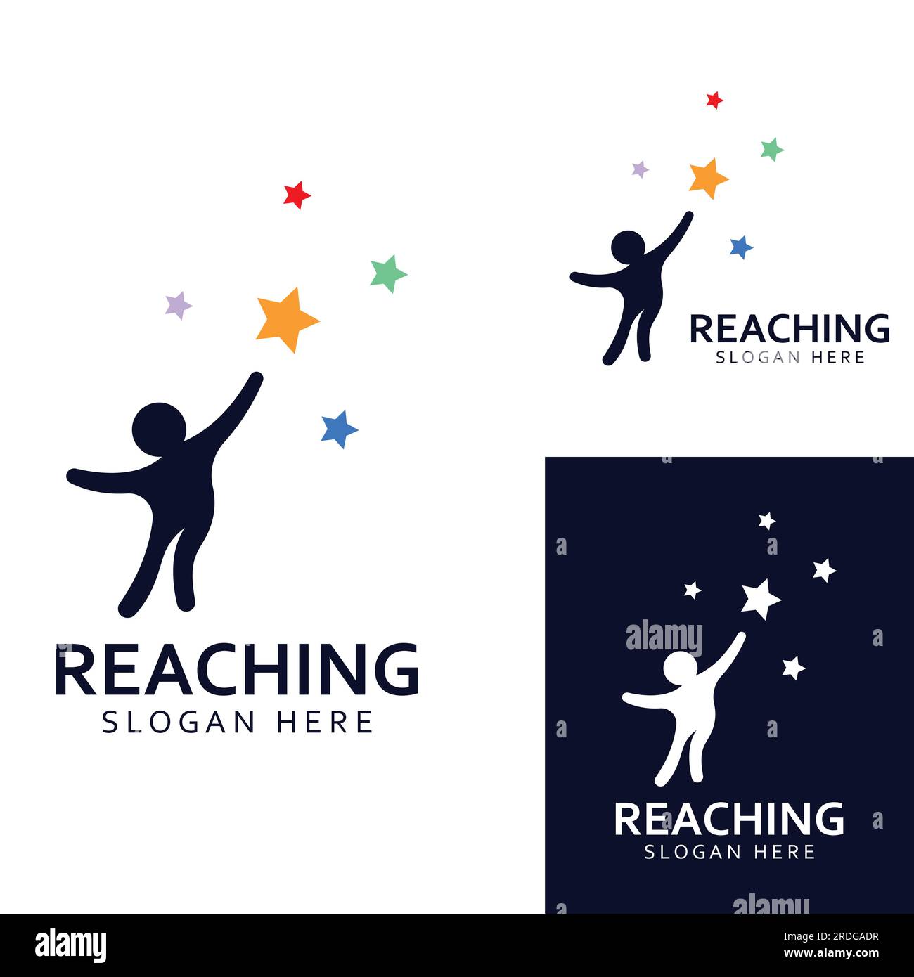 A logo to reach the stars or a logo to reach a dream or goal. Logo ...