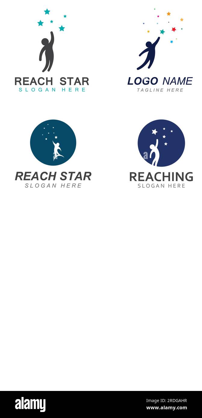 A logo to reach the stars or a logo to reach a dream or goal. Logo ...