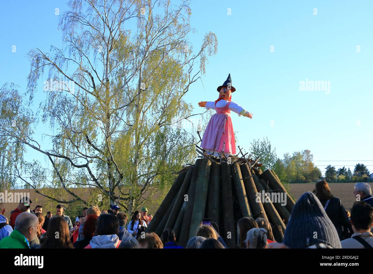 April 30 2023 - Bannewitz, Dresden in Germany: burning of witches ...