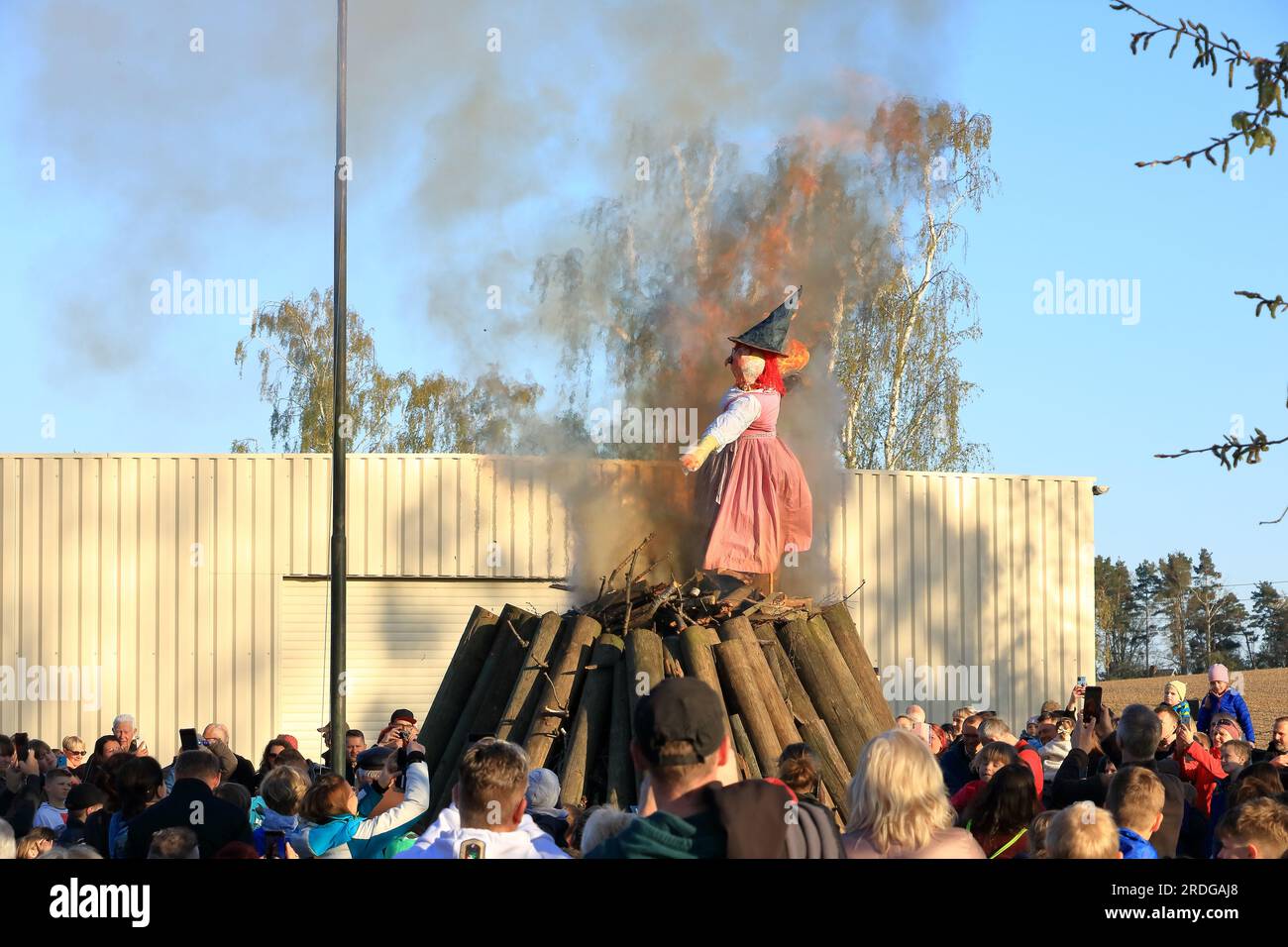 April 30 2023 - Bannewitz, Dresden in Germany: burning of witches ...