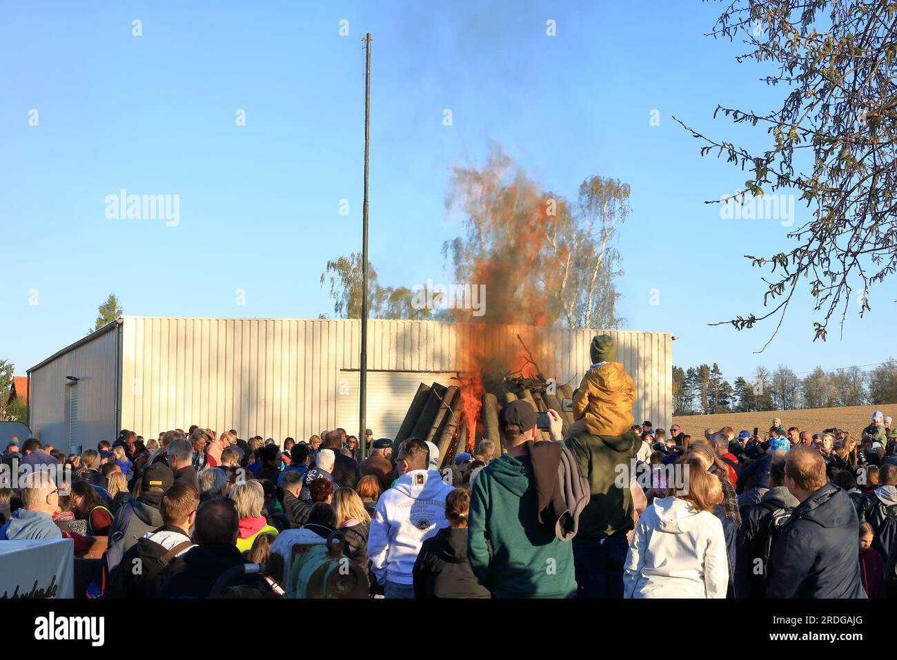 April 30 2023 - Bannewitz, Dresden in Germany: burning of witches ...
