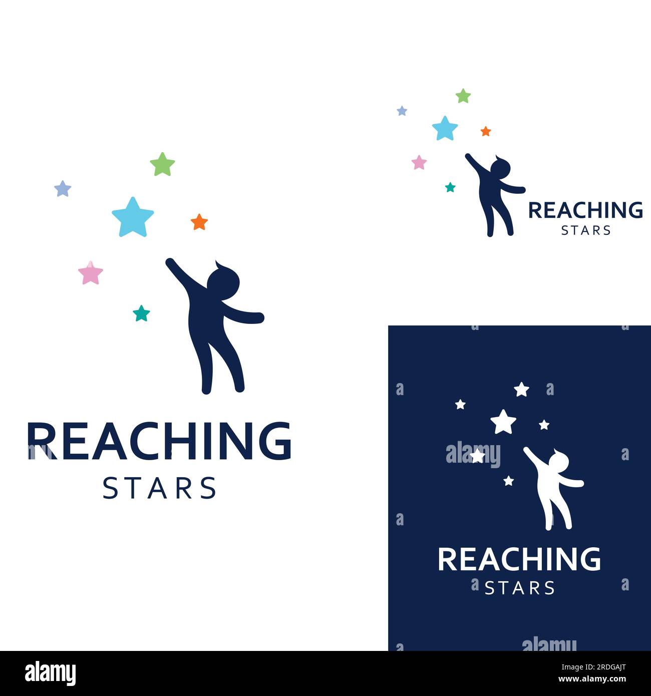 A logo to reach the stars or a logo to reach a dream or goal. Logo ...