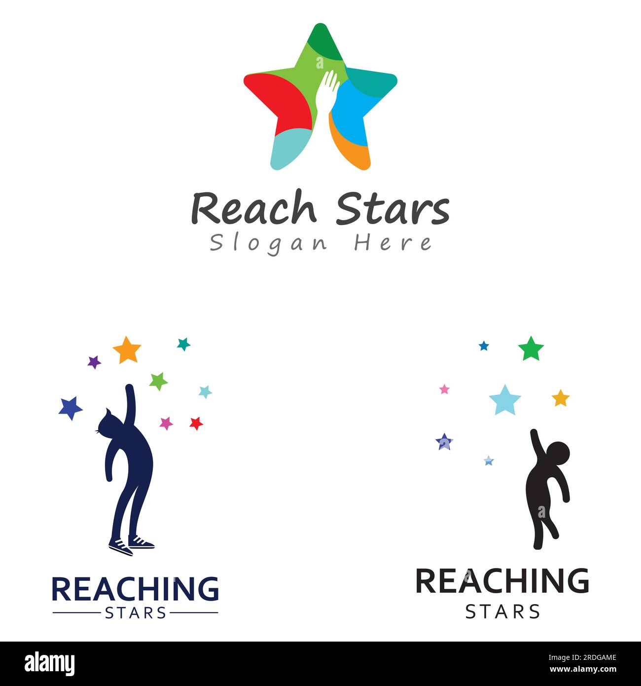 A logo to reach the stars or a logo to reach a dream or goal. Logo ...