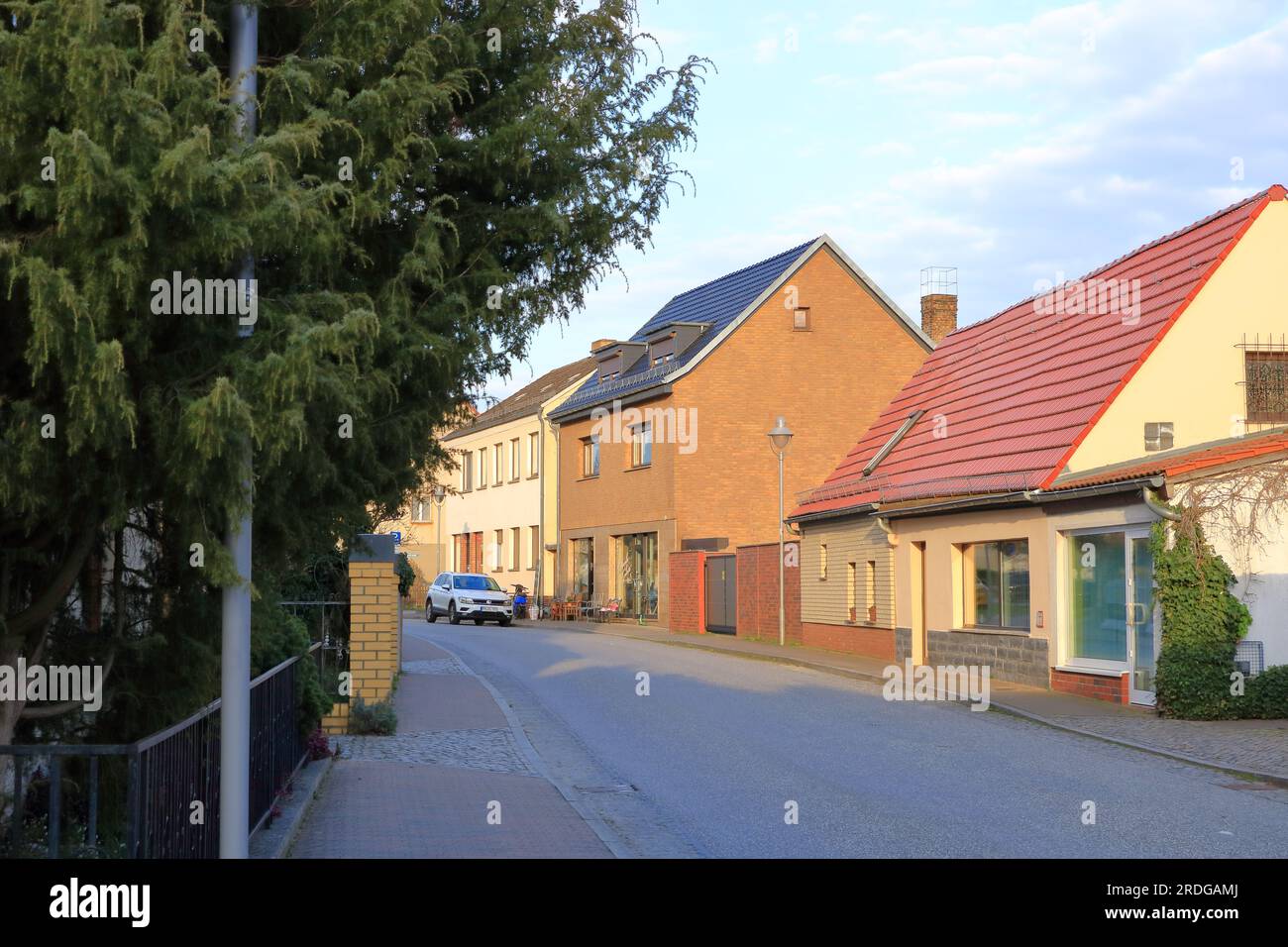April 5 2023 - Caputh, Brandenburg in Germany: Street view of the small ...