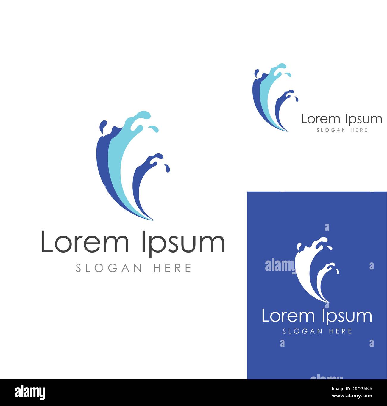 Water wave logo and Sea wave logo or beach water waves, with vector ...