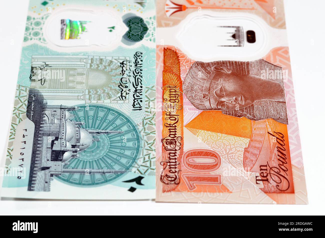 Egyptian new polymer money banknotes cash money bills background of ...