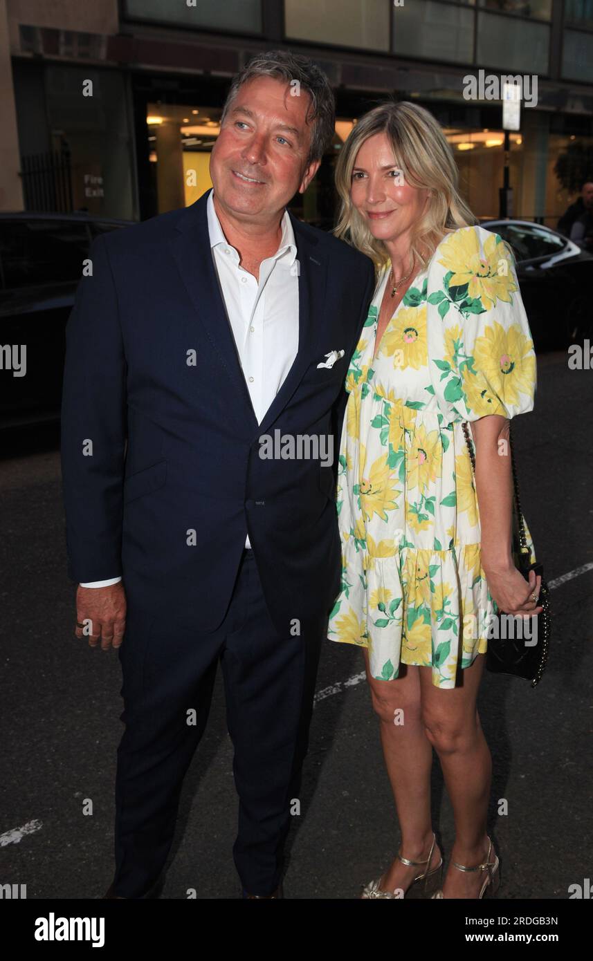 London, UK. John Torode and wife Lisa Faulkner at the ITV Summer Party ...