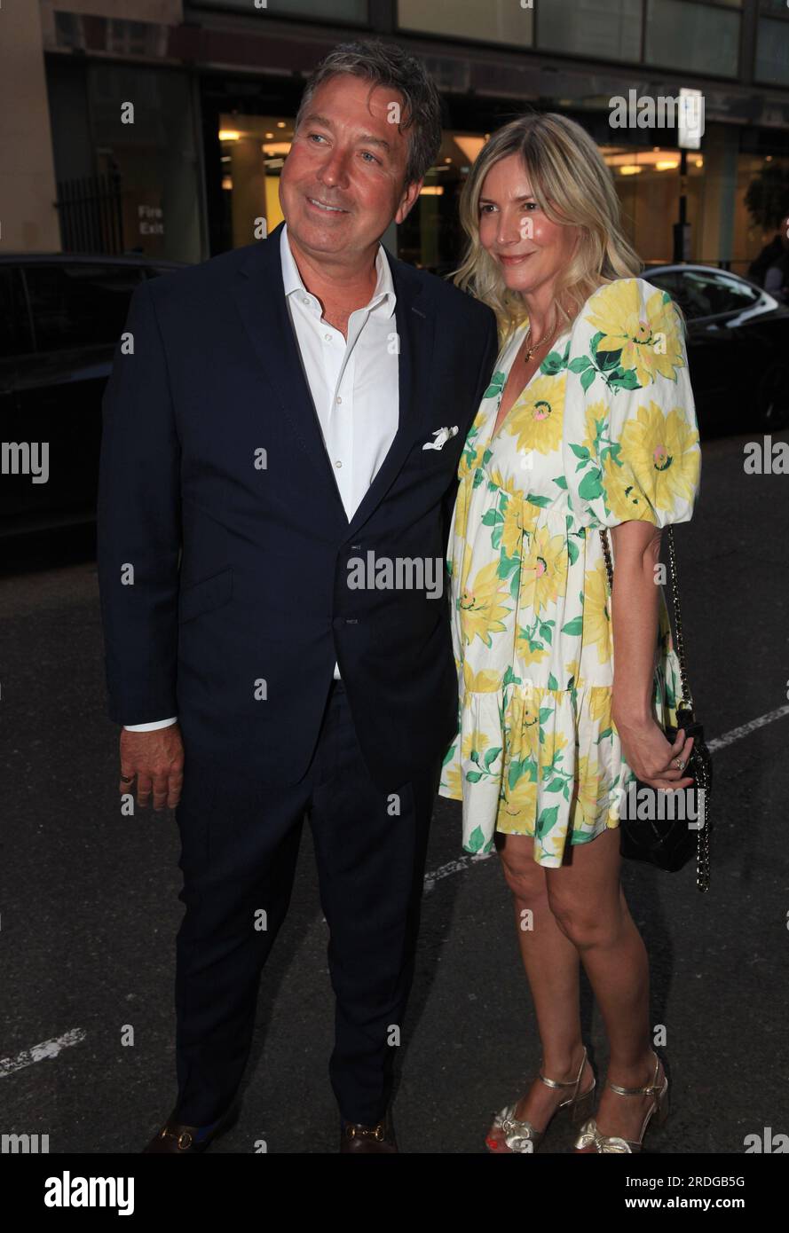 London, UK. John Torode and wife Lisa Faulkner at the ITV Summer Party ...