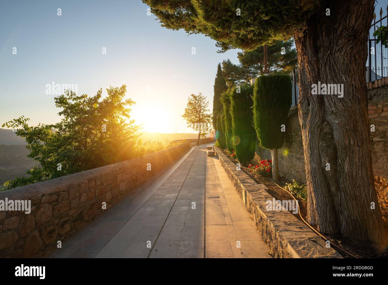 Paseo de los Ingleses (English Walk) at sunset - Ronda, Andalusia ...
