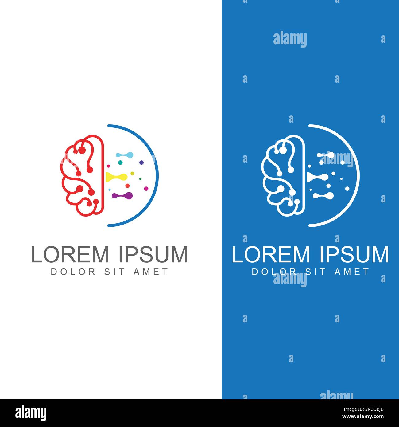 Brain logo. Brain logo with combination of technology and brain part ...