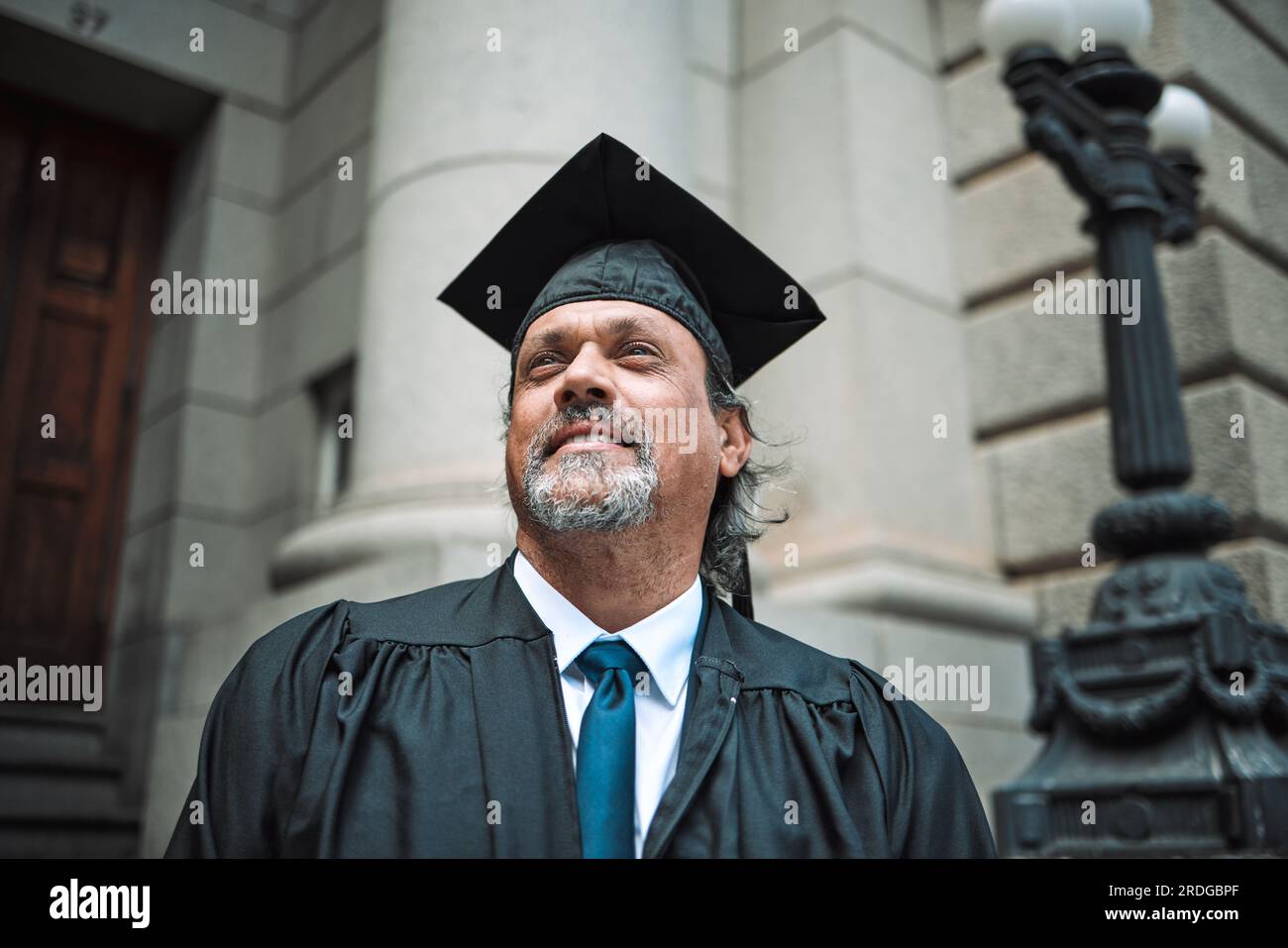 Senior male campus building hi-res stock photography and images - Alamy