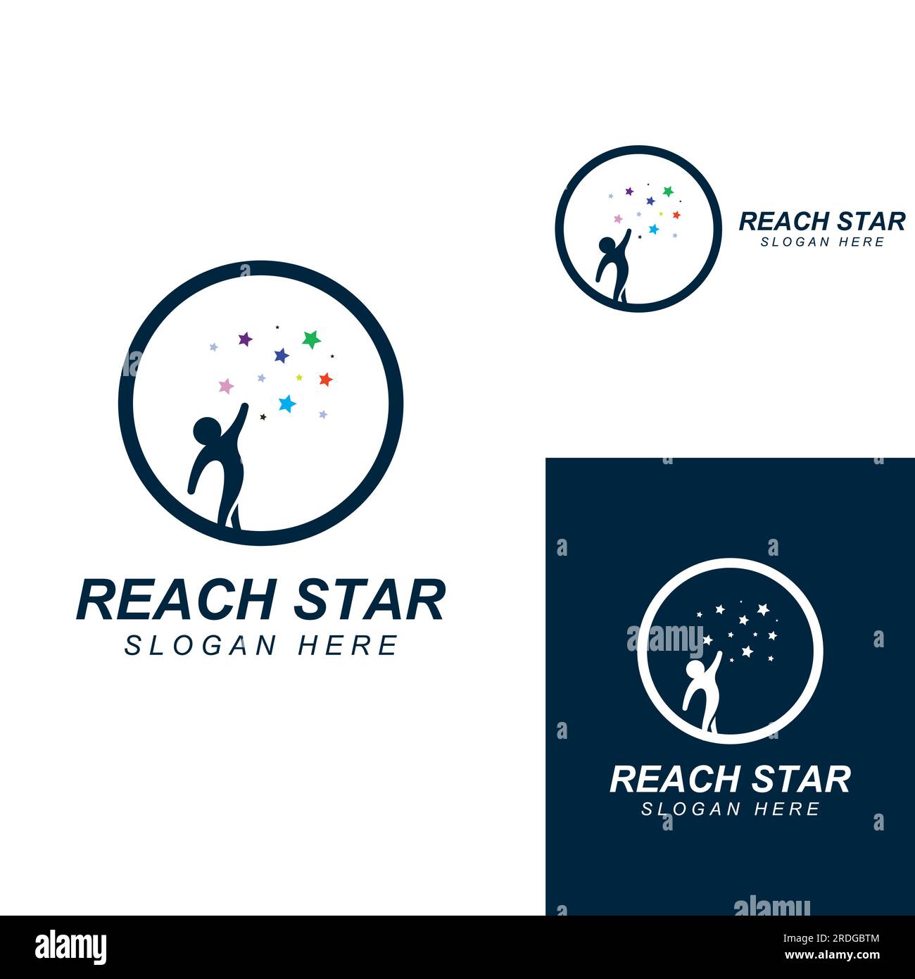 A logo to reach the stars or a logo to reach a dream or goal. Logo ...