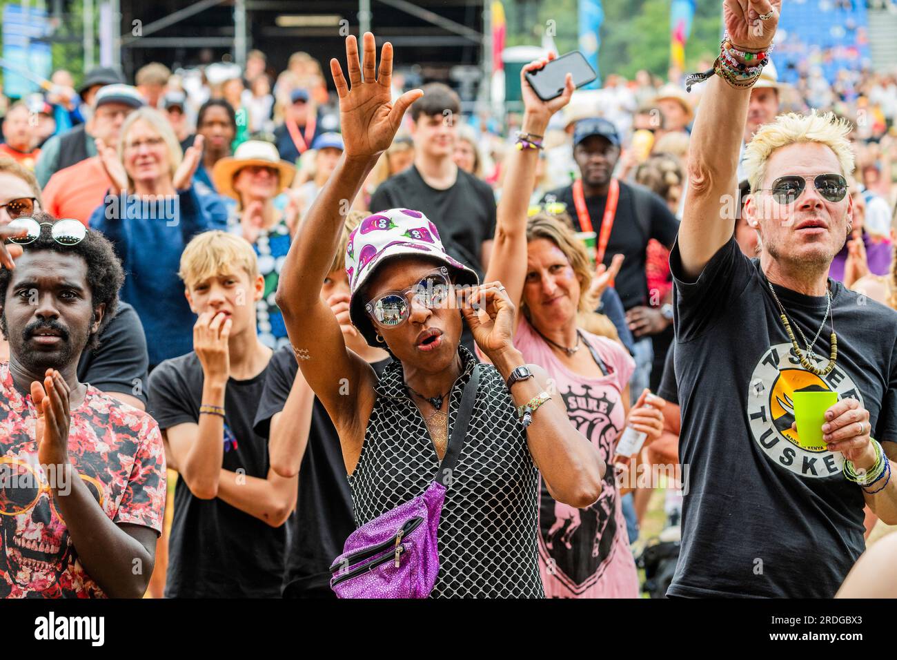 Henham Park, Suffolk, UK. 21st July, 2023. N'famady Kouyate plays the ...