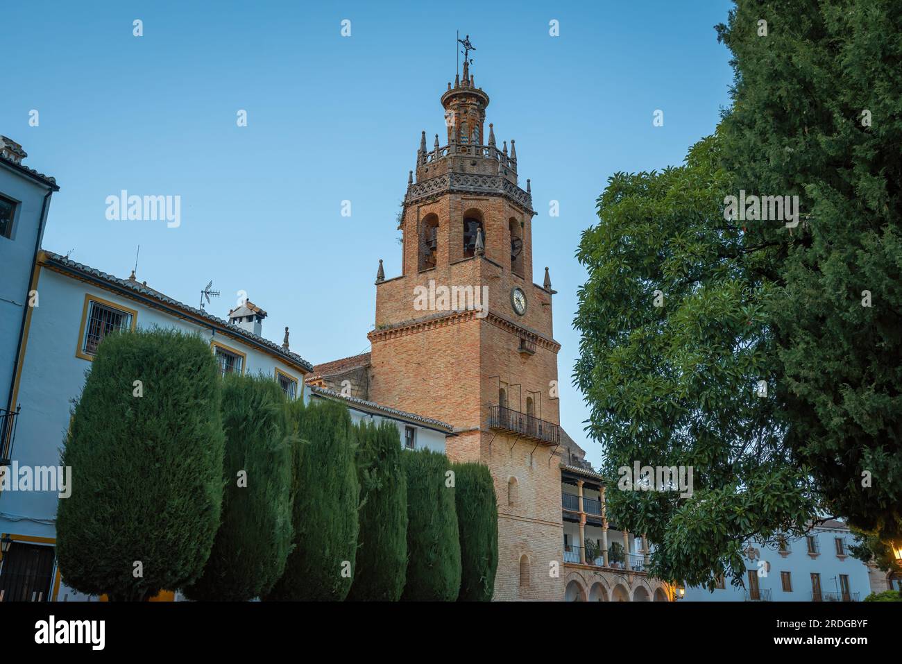 Church of Santa Maria la Mayor - Ronda, Andalusia, Spain Stock Photo ...