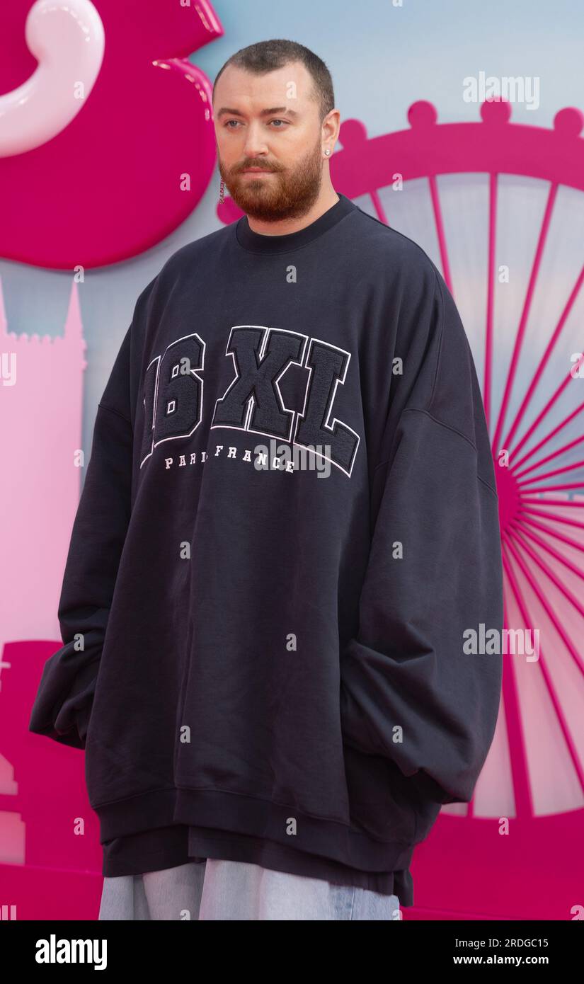 London, UK. 12 July, 2023. Sam Smith attends the "Barbie" European ...
