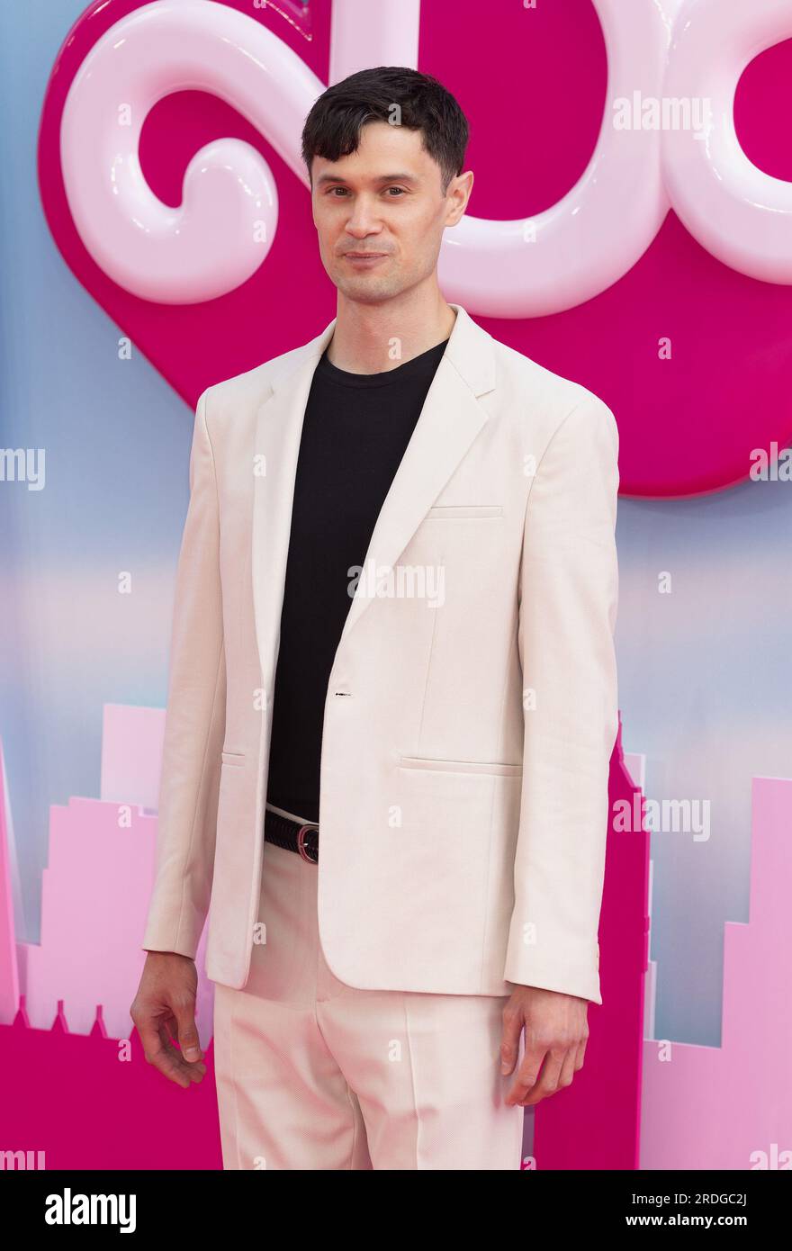 London, UK. 12 July, 2023. Andrew Leung attends the "Barbie" European ...