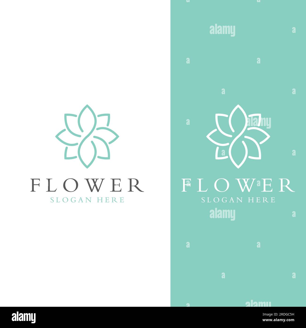 Logos of flowers, roses, lotus flowers, and other types of flowers. By ...