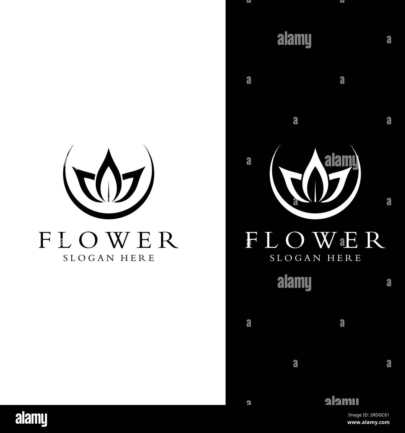 Logos of flowers, roses, lotus flowers, and other types of flowers. By ...