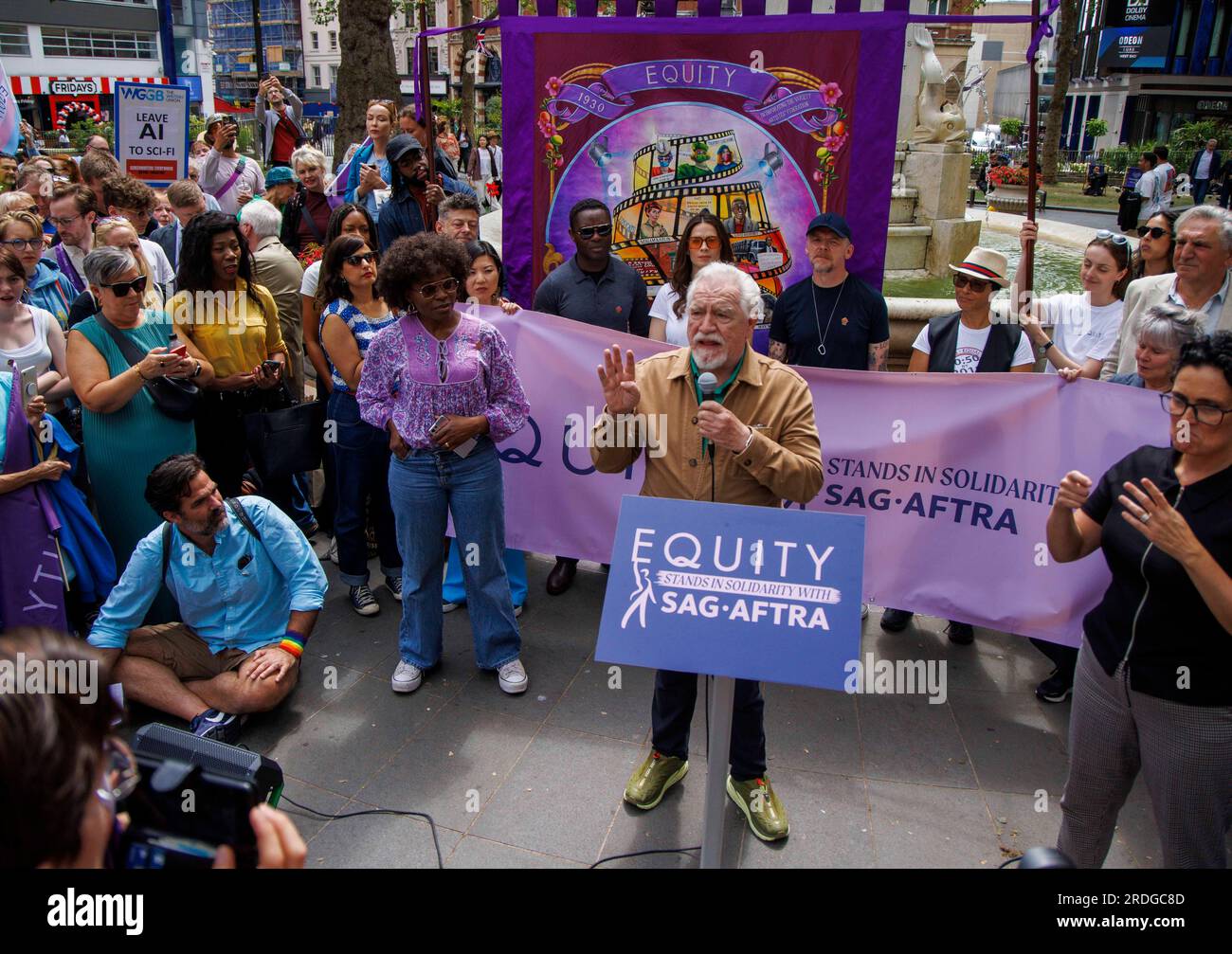 London, UK. 21st July, 2023. Brian Cox Equity rally in solidarity with ...