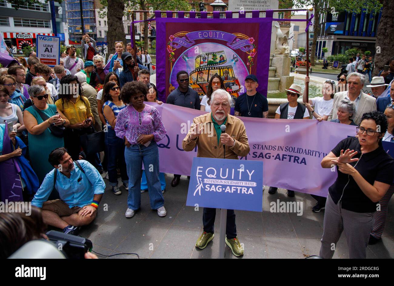 London, UK. 21st July, 2023. Brian Cox Equity rally in solidarity with ...