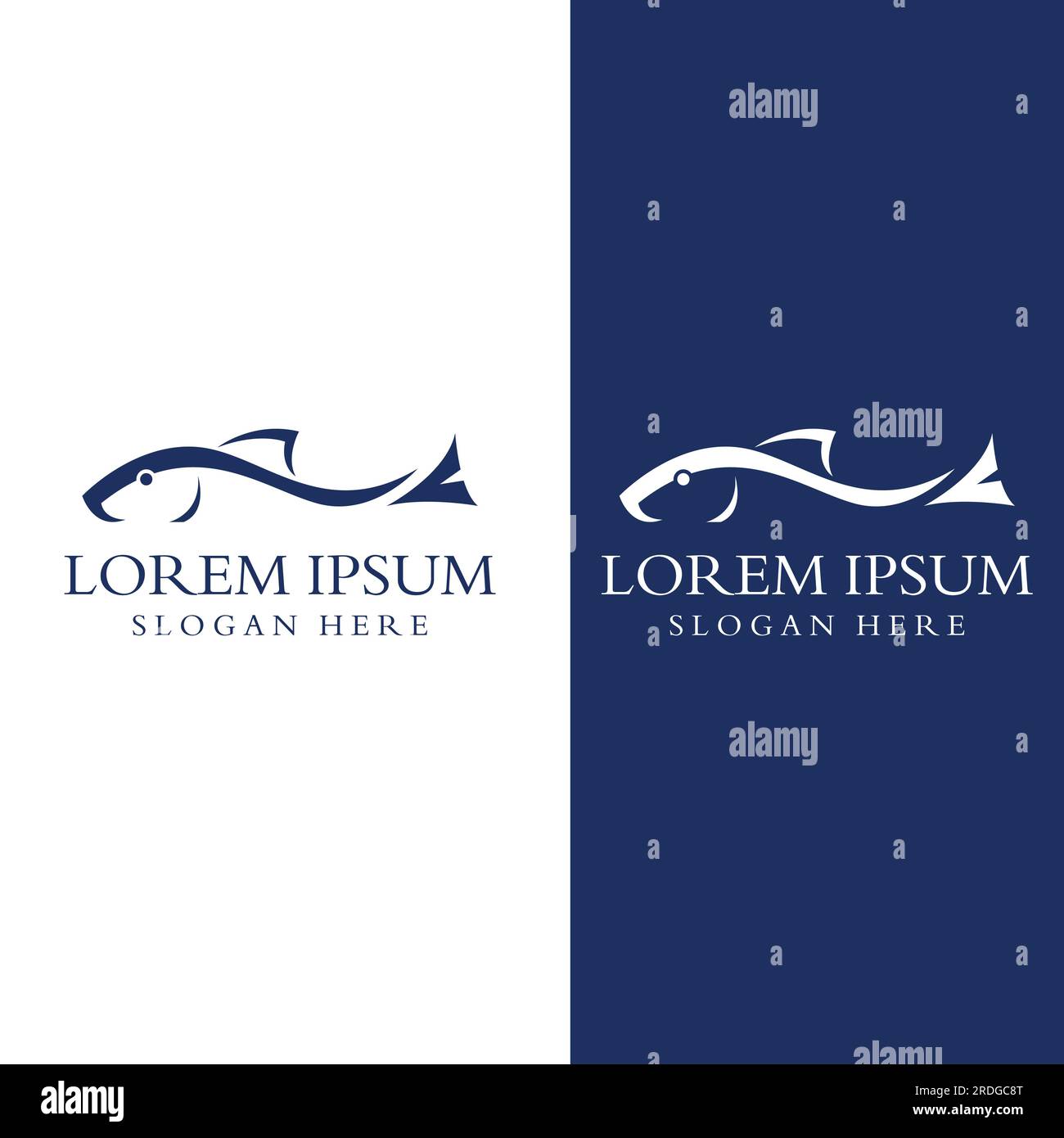 Fish logo, fishinghook, fish oil and seafood restaurant icon. With ...